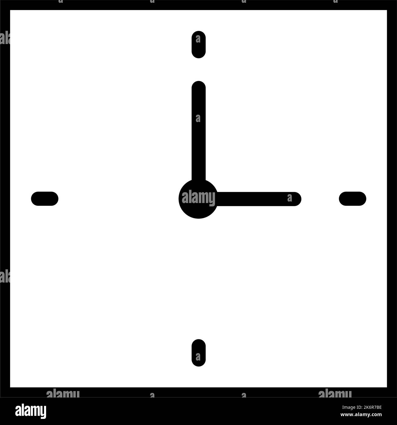 Square clock, white transparent clock face square arrow icon - Vector ...