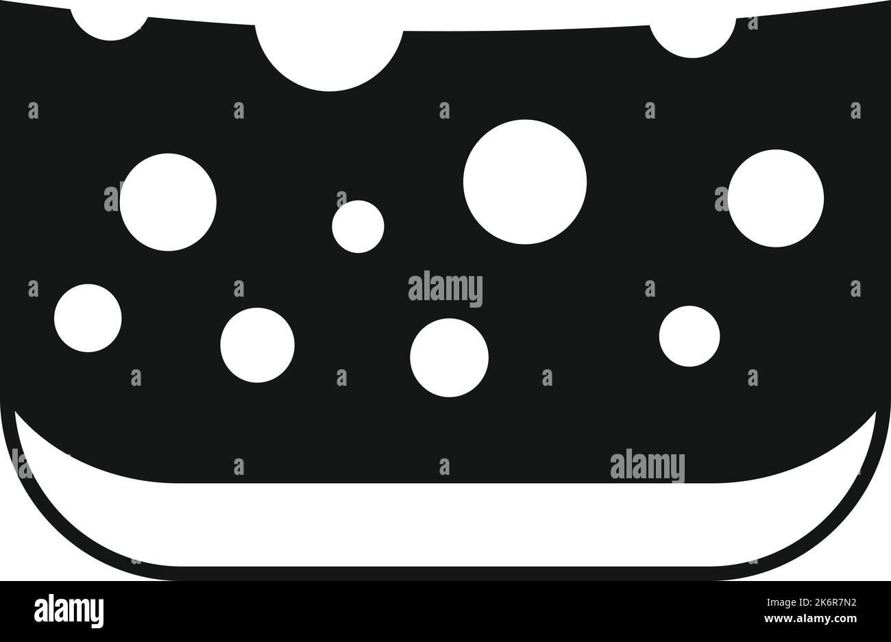 Cow cheese icon simple vector. Food production. Good product Stock ...