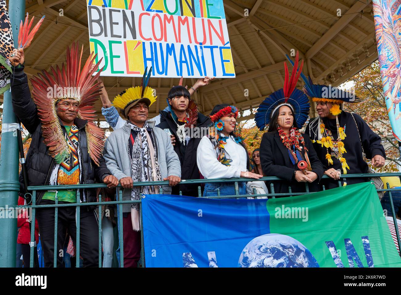 Paris, Ile de France, FRANCE. 15th Oct, 2022. Indigenous tribal leaders ...