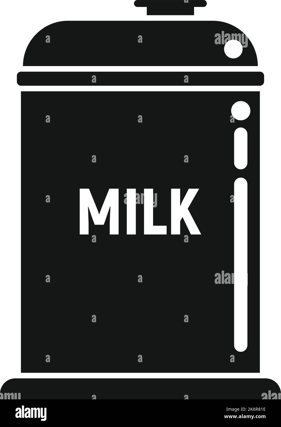 Milk pot icon simple vector. Cheese production. Dairy process Stock ...