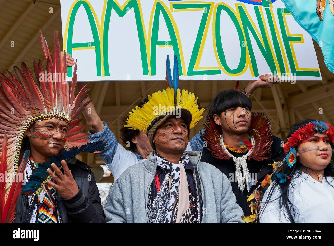 Paris, Ile de France, FRANCE. 15th Oct, 2022. Indigenous tribal leaders ...