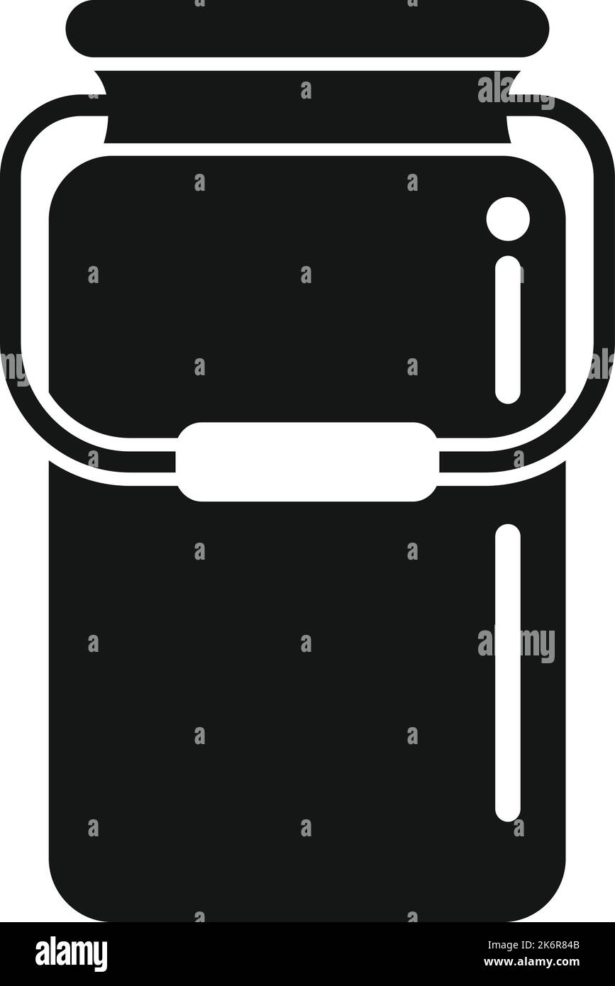 Milk pot icon simple vector. Food production. Butter process Stock ...