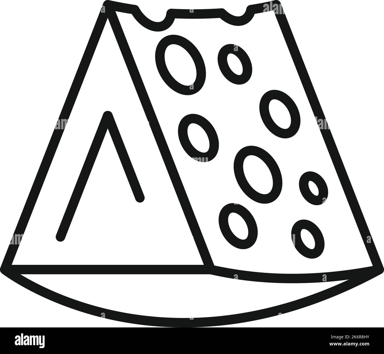 Fresh cheese icon outline vector. Food production. Cow food Stock ...