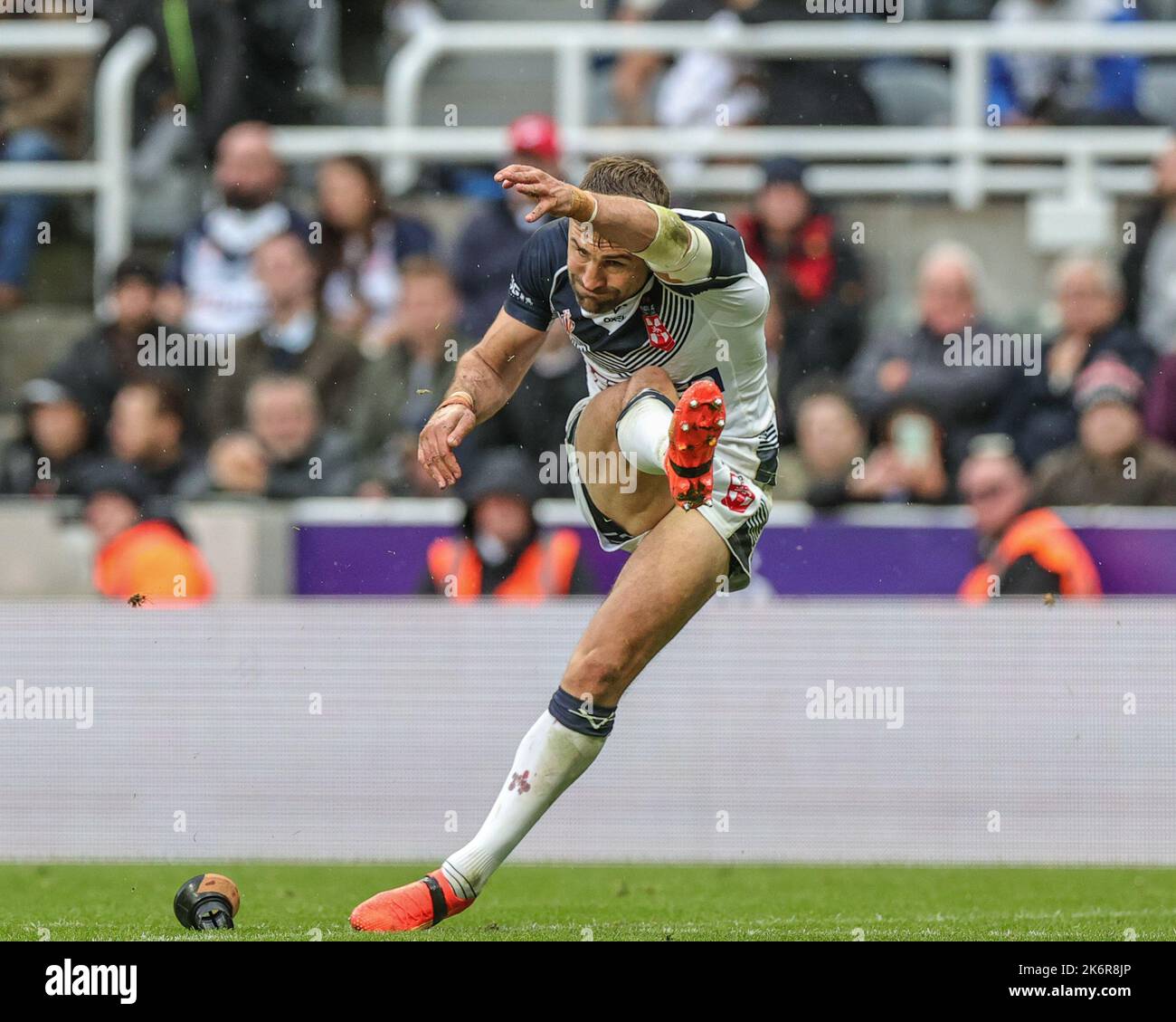 Tommy Makinson of England converts for a goal during the Rugby League ...