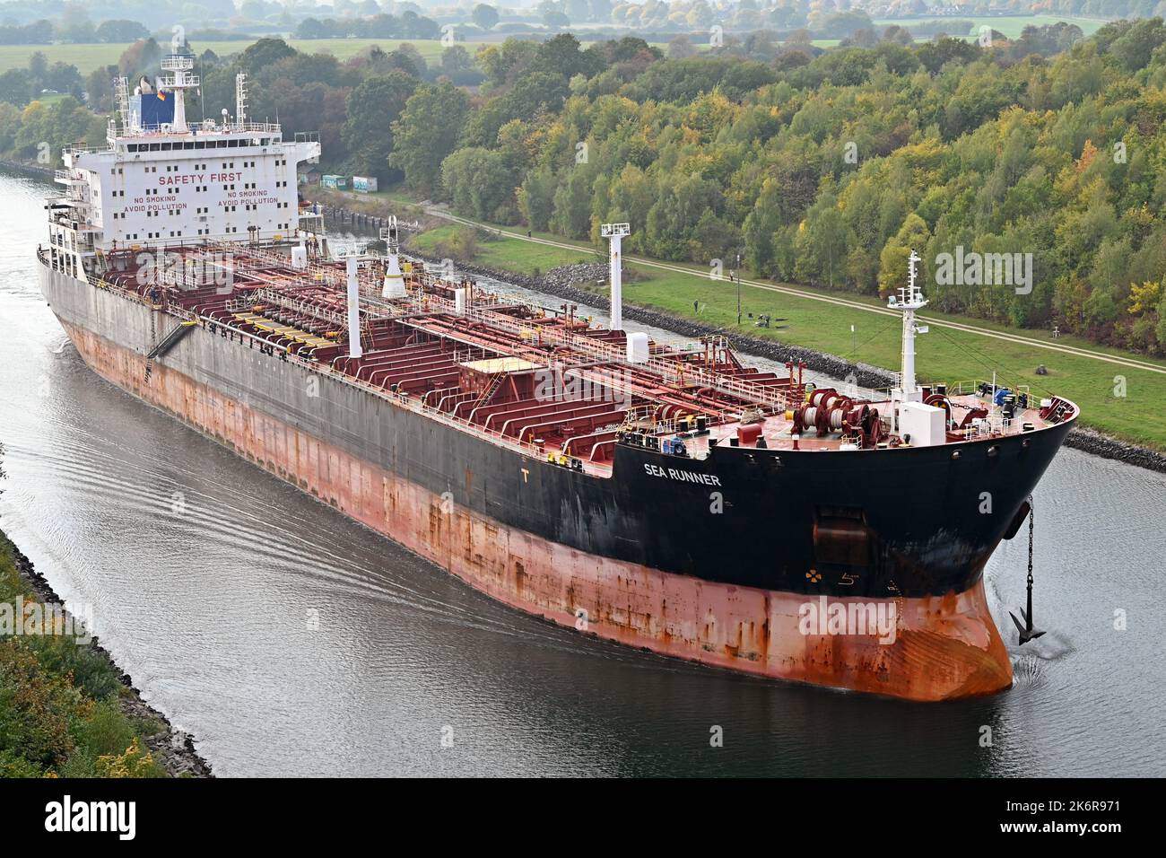 Chemical / Oil Products Tanker SEA RUNNER passing the Kiel Canal Stock ...