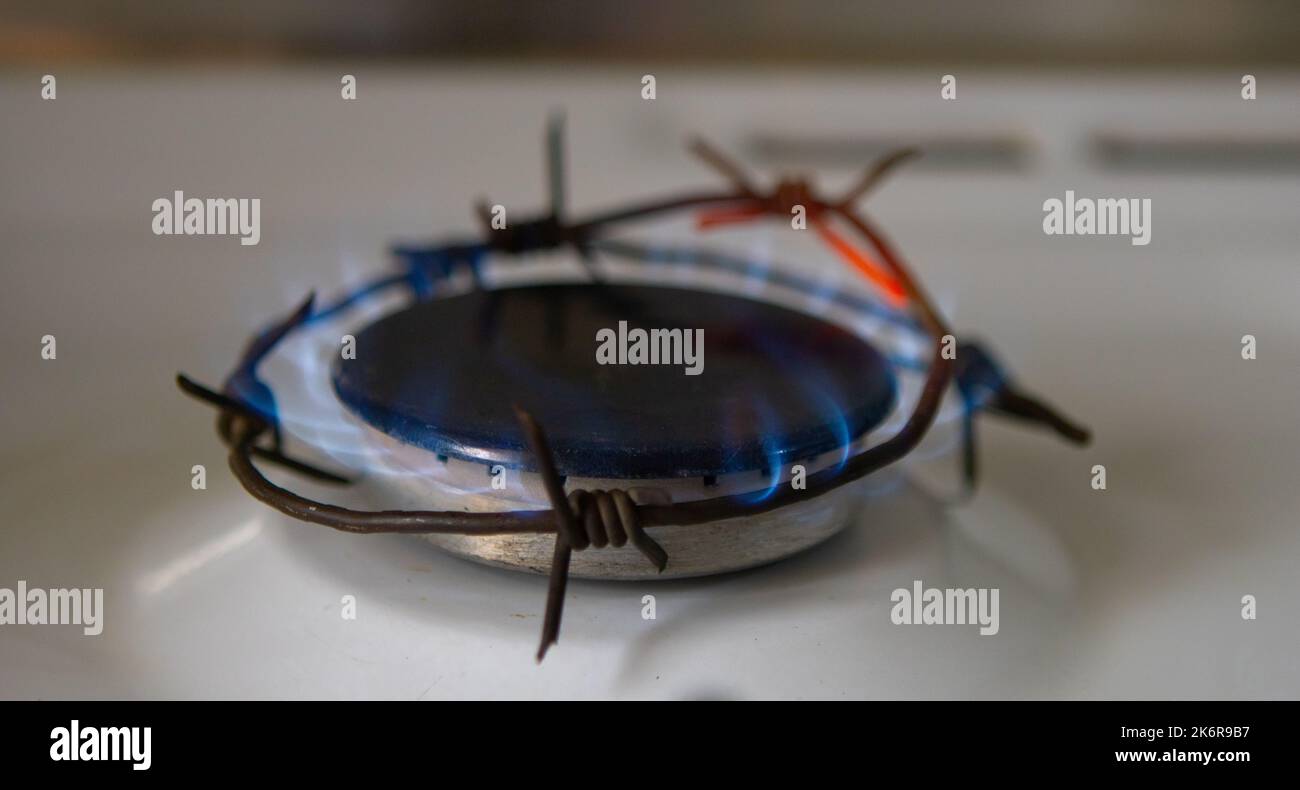 Restrictions causing shortages in gas supplies, burners Gas stove with ...