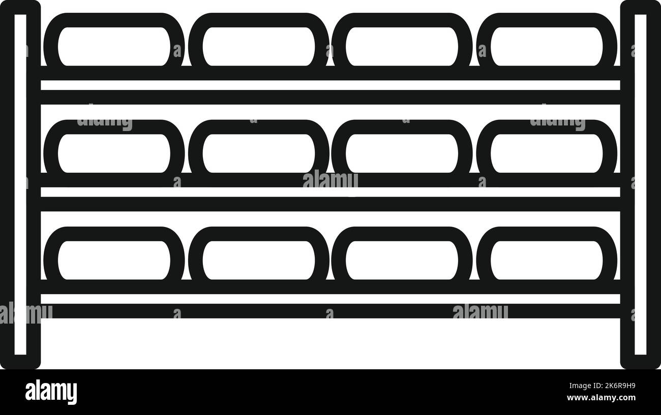 Cheese rack icon outline vector. Milk food. Dairy process Stock Vector ...