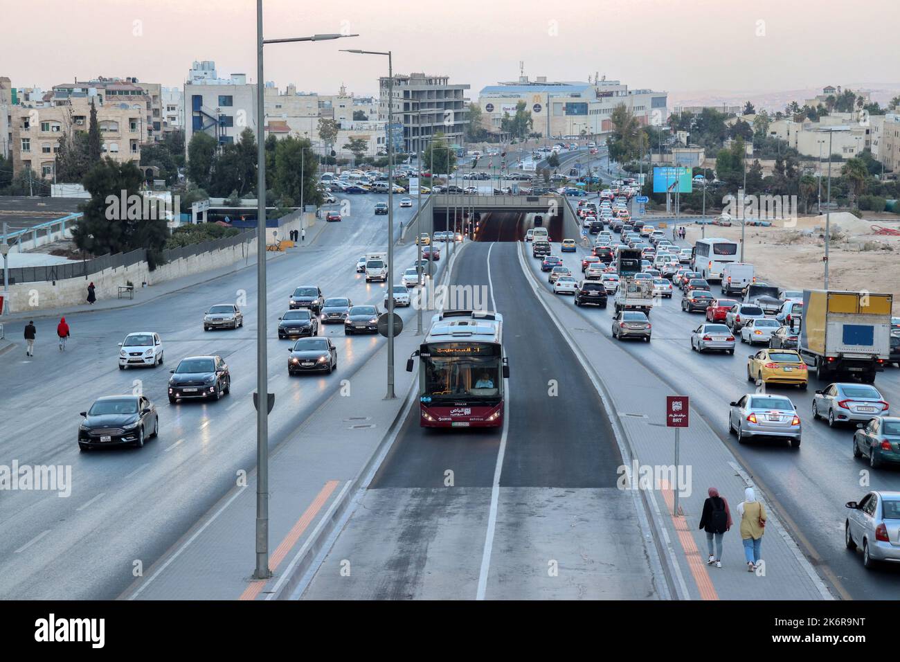Jordan, Amman Bus Rapid Transit - Tabarbour (Express Bus) public ...