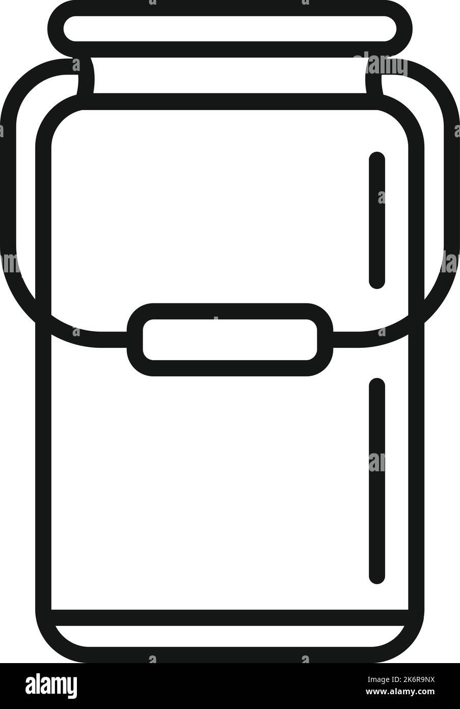 Milk pot icon outline vector. Food production. Butter process Stock ...