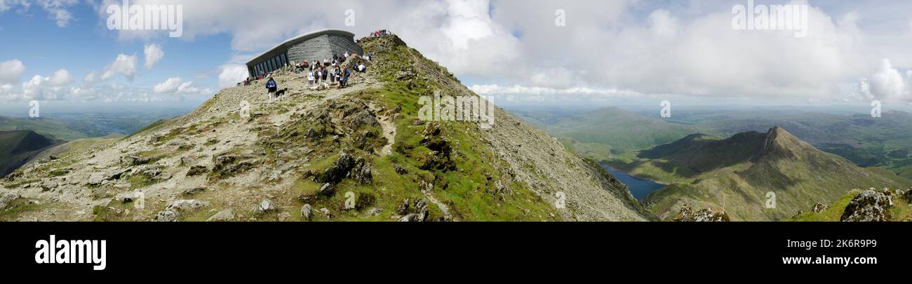 Panorama, Hafod Eryri, Yr Wyddfa, Snowdon Mountain, Summit, Snowdonia ...