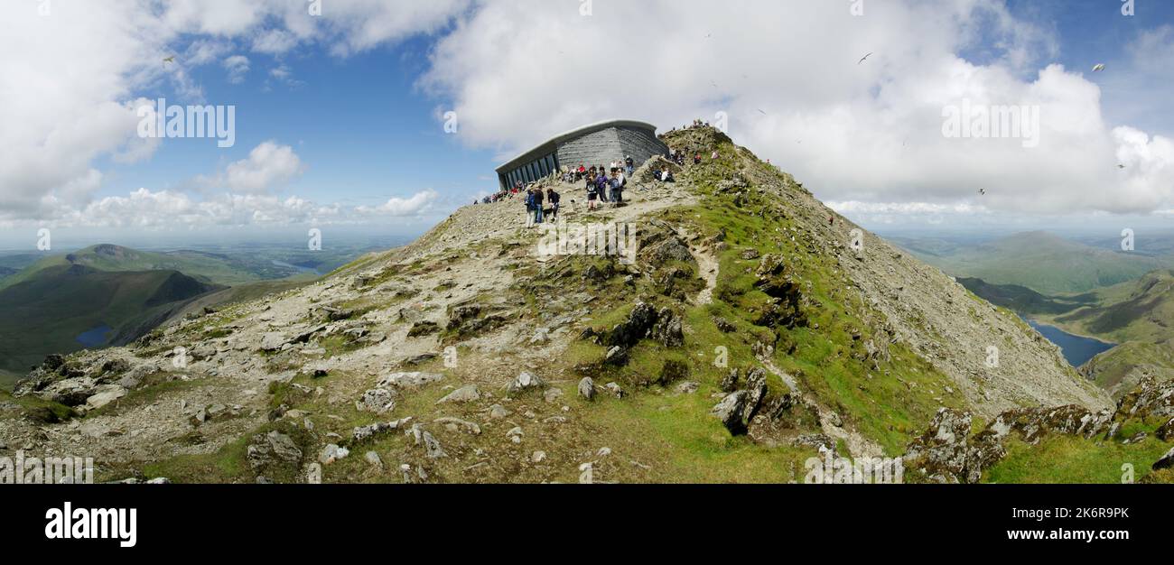 Panorama, Hafod Eryri, Yr Wyddfa, Snowdon Mountain, Summit, Snowdonia ...