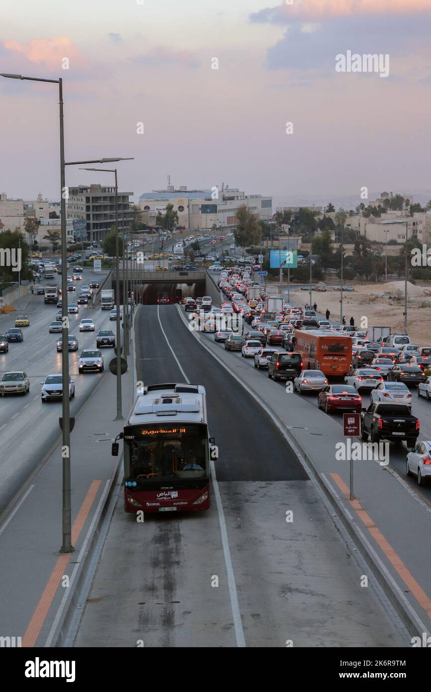 Jordan, Amman Bus Rapid Transit - Tabarbour (Express Bus) public ...