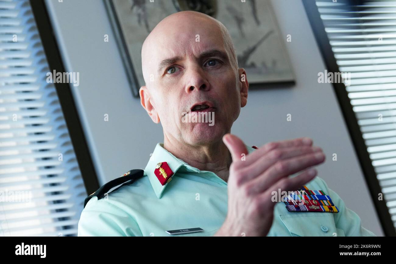 Chief of Defence Staff Gen. Wayne Eyre takes part in an interview with ...