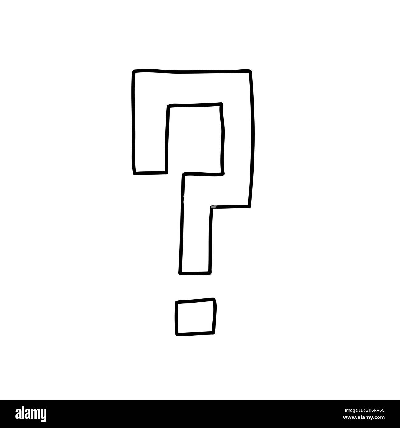 Questions marks. Hand drawn doodle ask sign set. Vector Who Why FAQ ...
