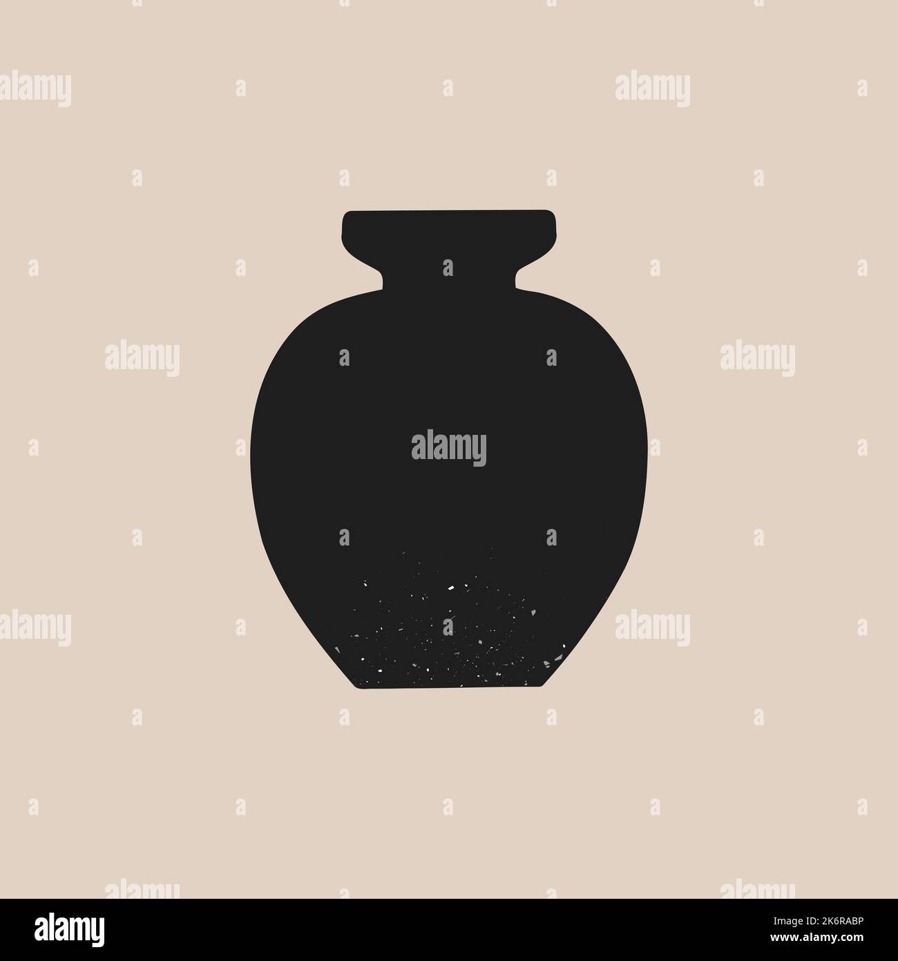 Ceramic vases. Pot pottery vase silhouette. Vector elegant greek jar ...