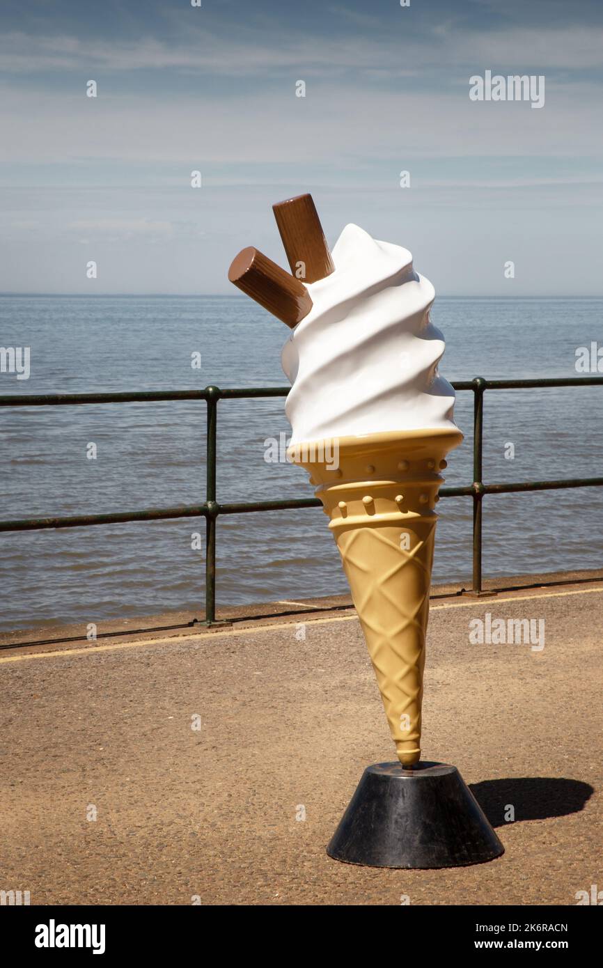 large model of a ice cream cone along the seaside Stock Photo - Alamy