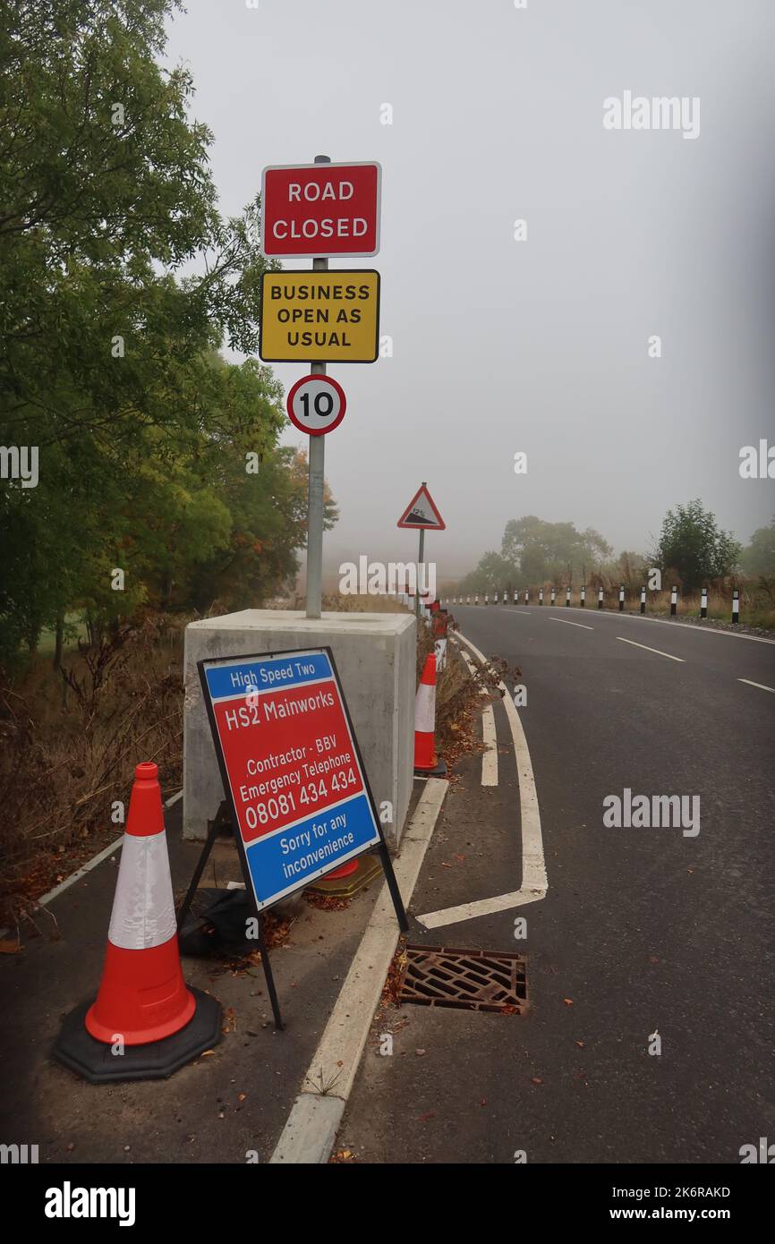 HS2 High-speed rail. Warwickshire. England Stock Photo - Alamy