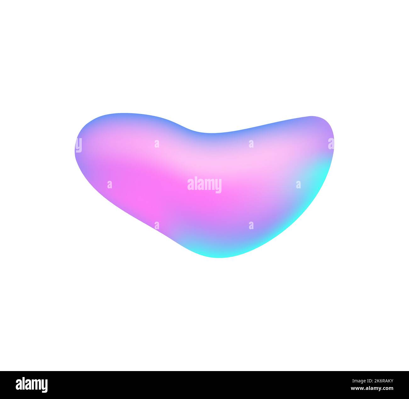 liquid hologram shapes. Futuristic fluid holographic elements. Vector ...