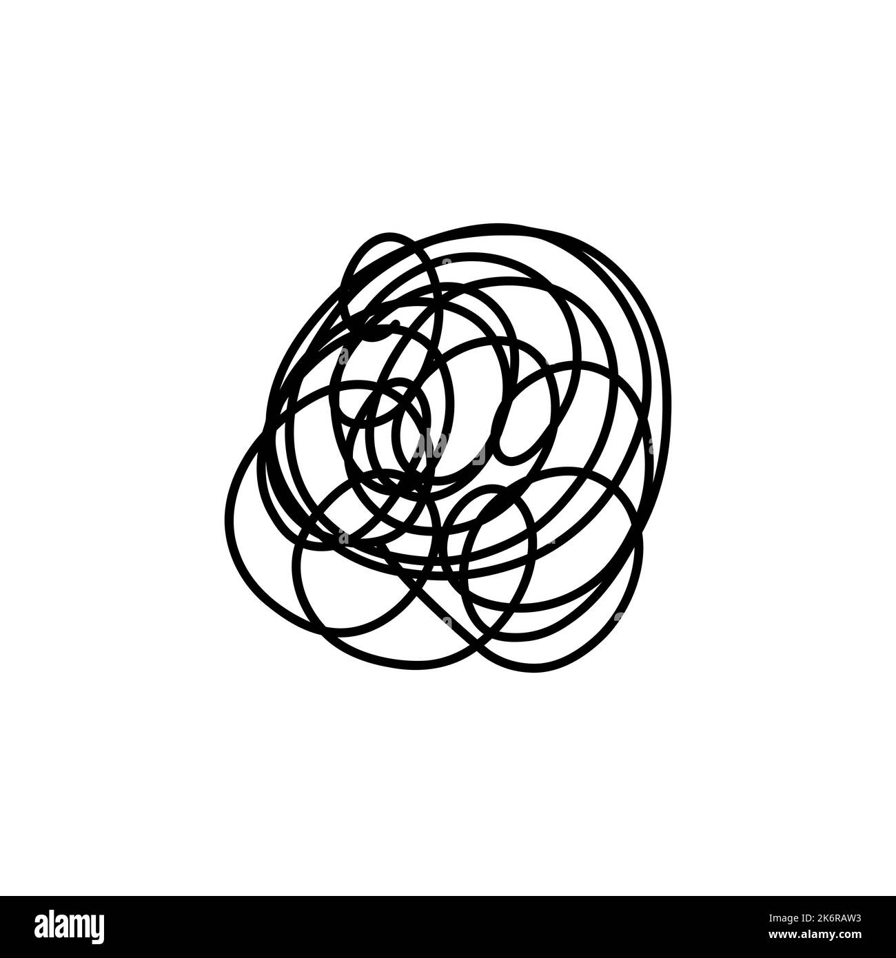 Complex line. Complicated way. Messy ball concept. Loading idea vector ...