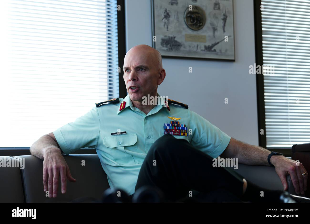Chief of Defence Staff Gen. Wayne Eyre takes part in an interview with ...
