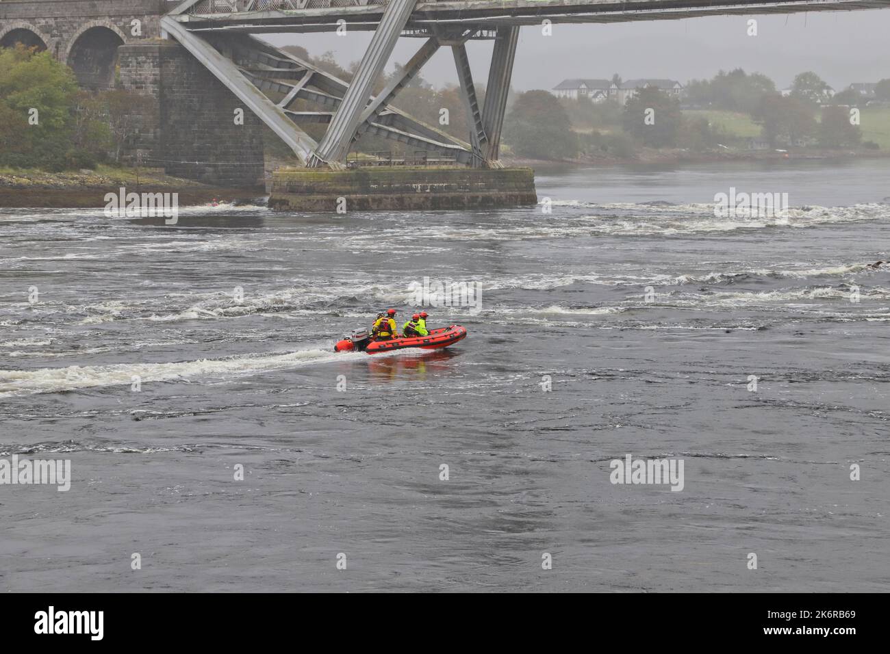 Connel Bridge and Falls of Lora, Loch Etive Argyll Scotland October ...