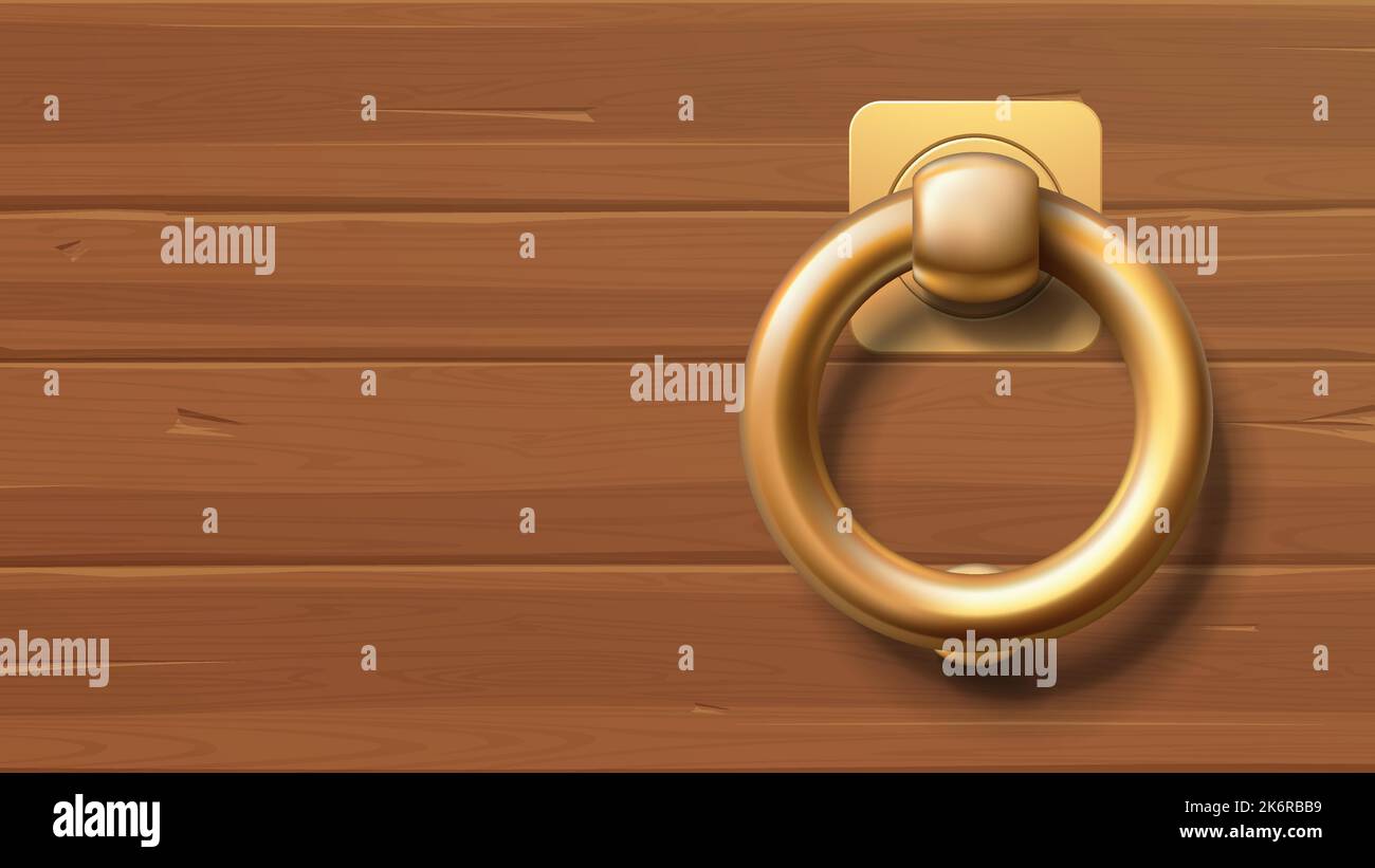 gold color door knob on wooden texture Stock Vector Image & Art - Alamy