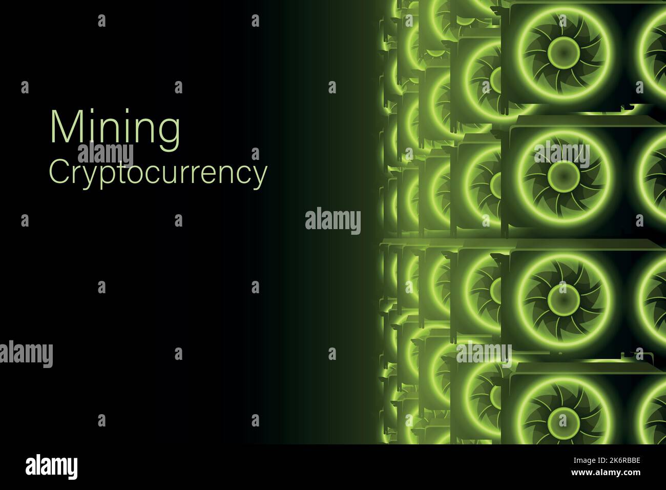 Cryptocurrency mining rig Stock Vector Images - Alamy