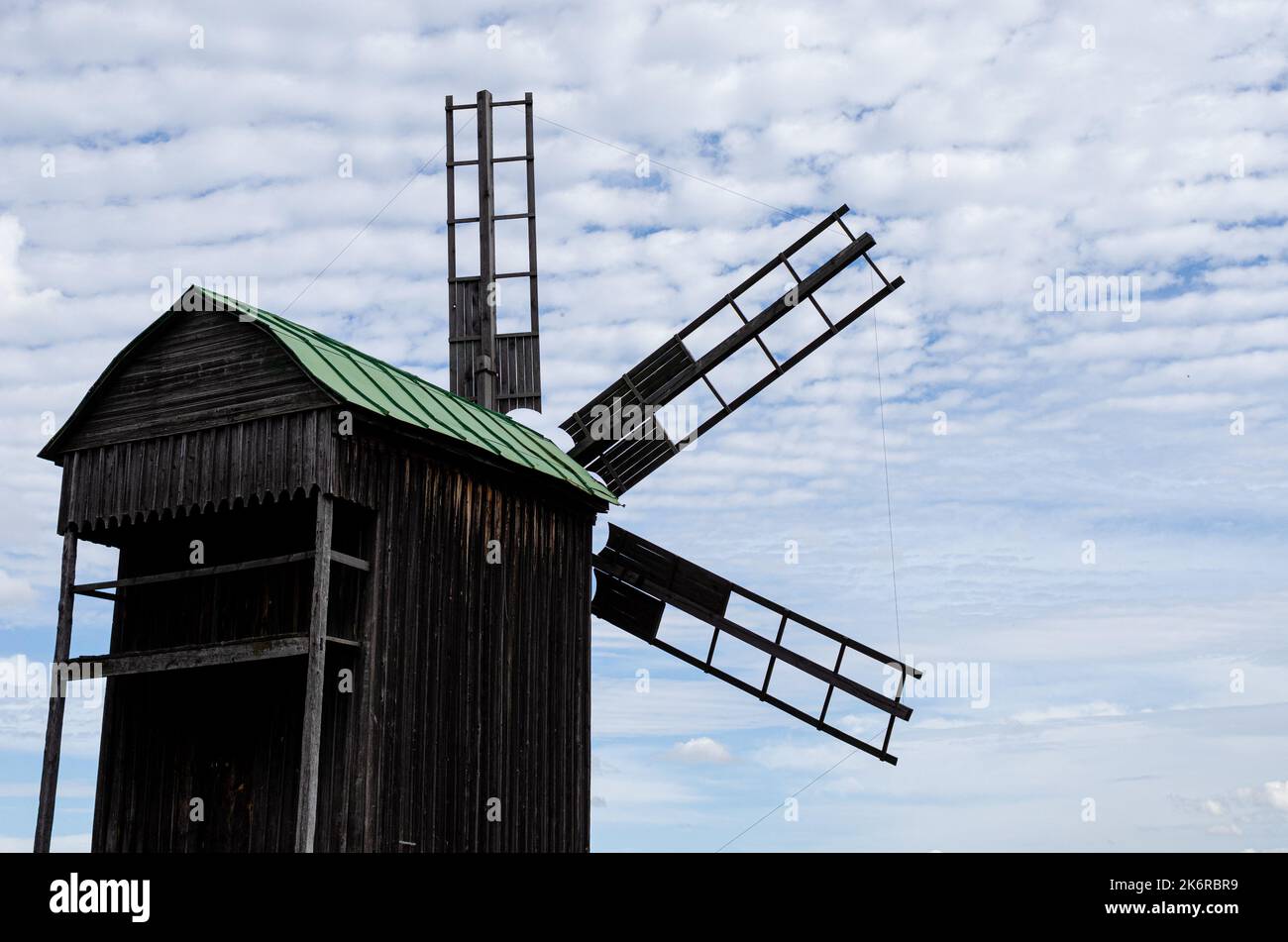 Old, wooden mill of the XVII century Grain Mill A Dutch windmill ...