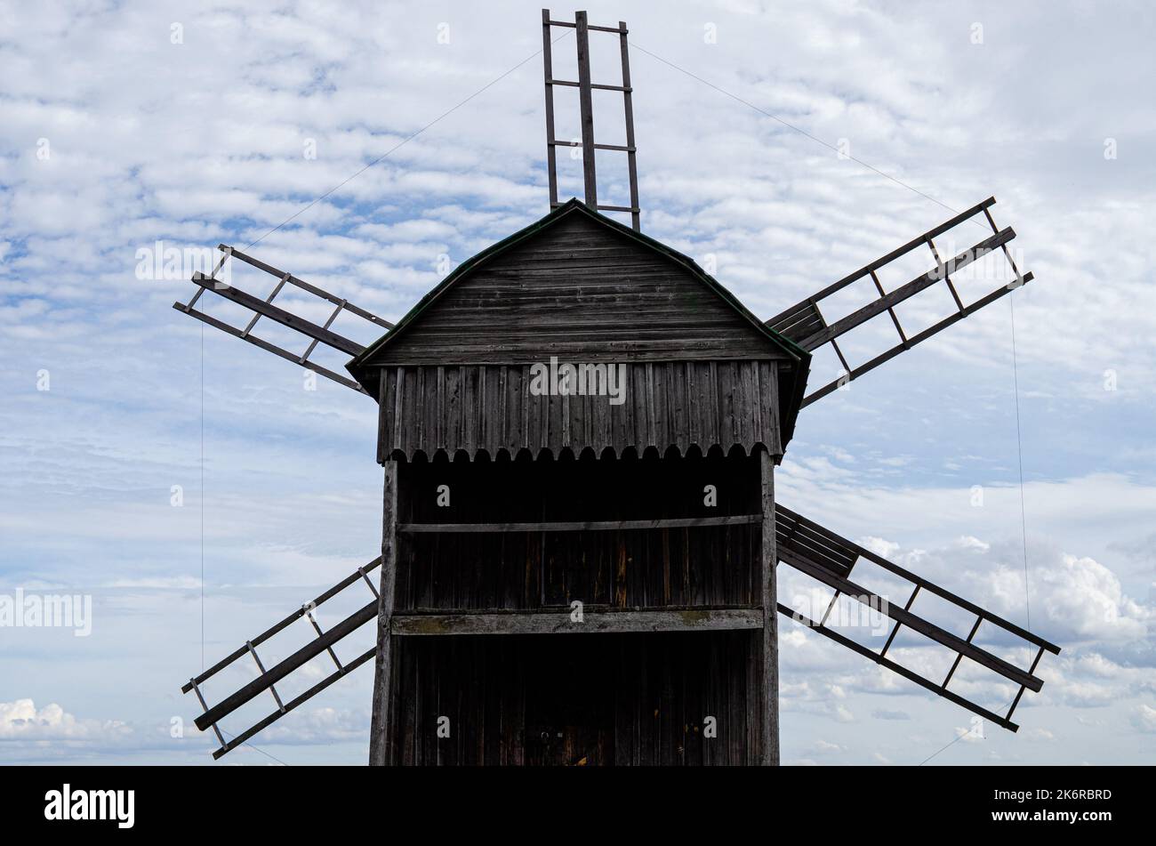 Old, wooden mill of the XVII century Grain Mill A Dutch windmill ...