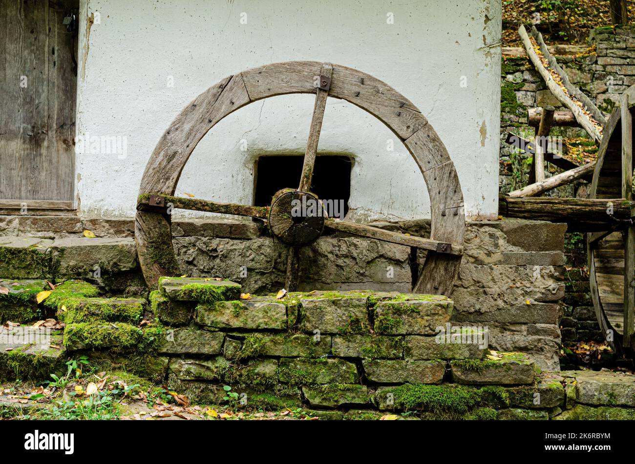 Old, wooden mill of the XVII century Grain Mill A Dutch windmill ...