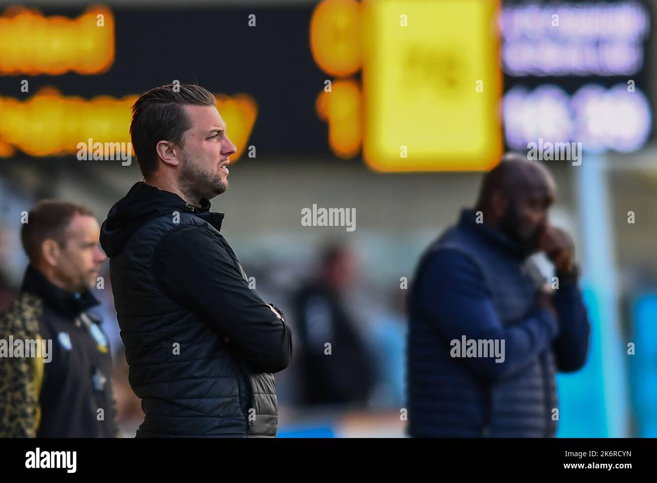 Mark Bonner (Manager Cambridge United) looks on during the Sky Bet ...