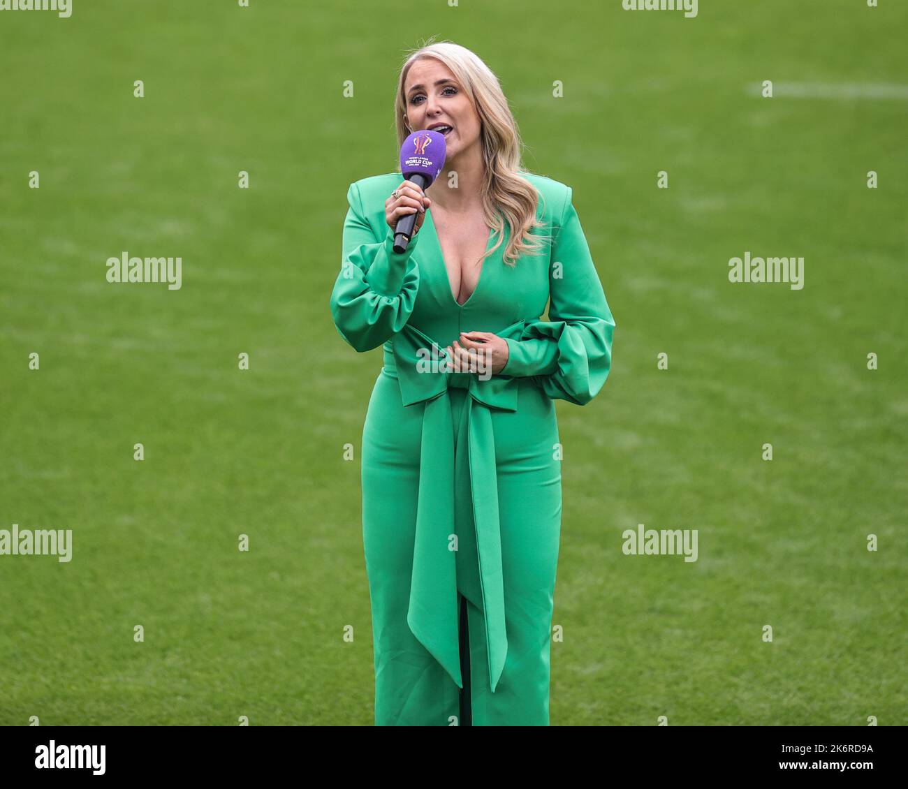 Lizzie Jones MBE sings the English National anthem “ God save the King ...