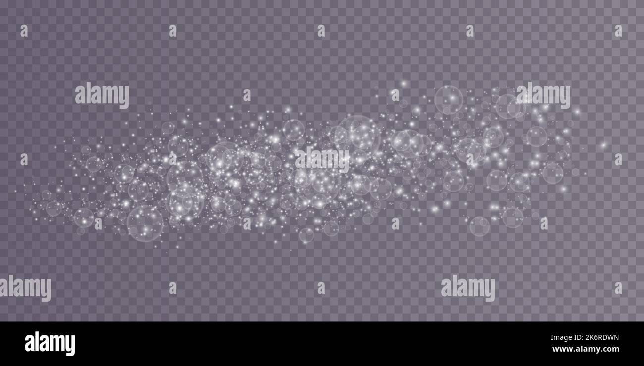 White png dust light. Bokeh light lights effect background. Christmas ...