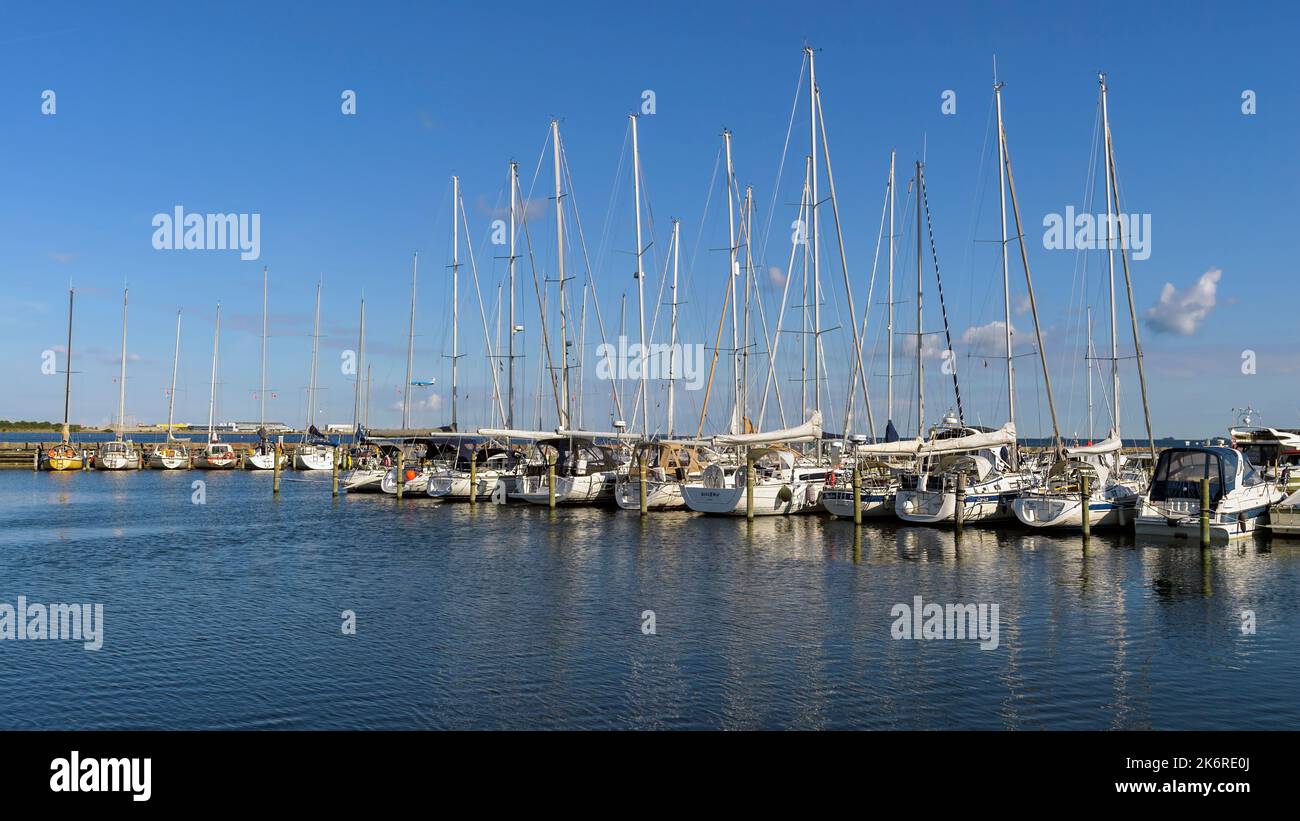 Boat harbour with sailboats in Dragör (Amager, Sjelland), Denmark Stock ...