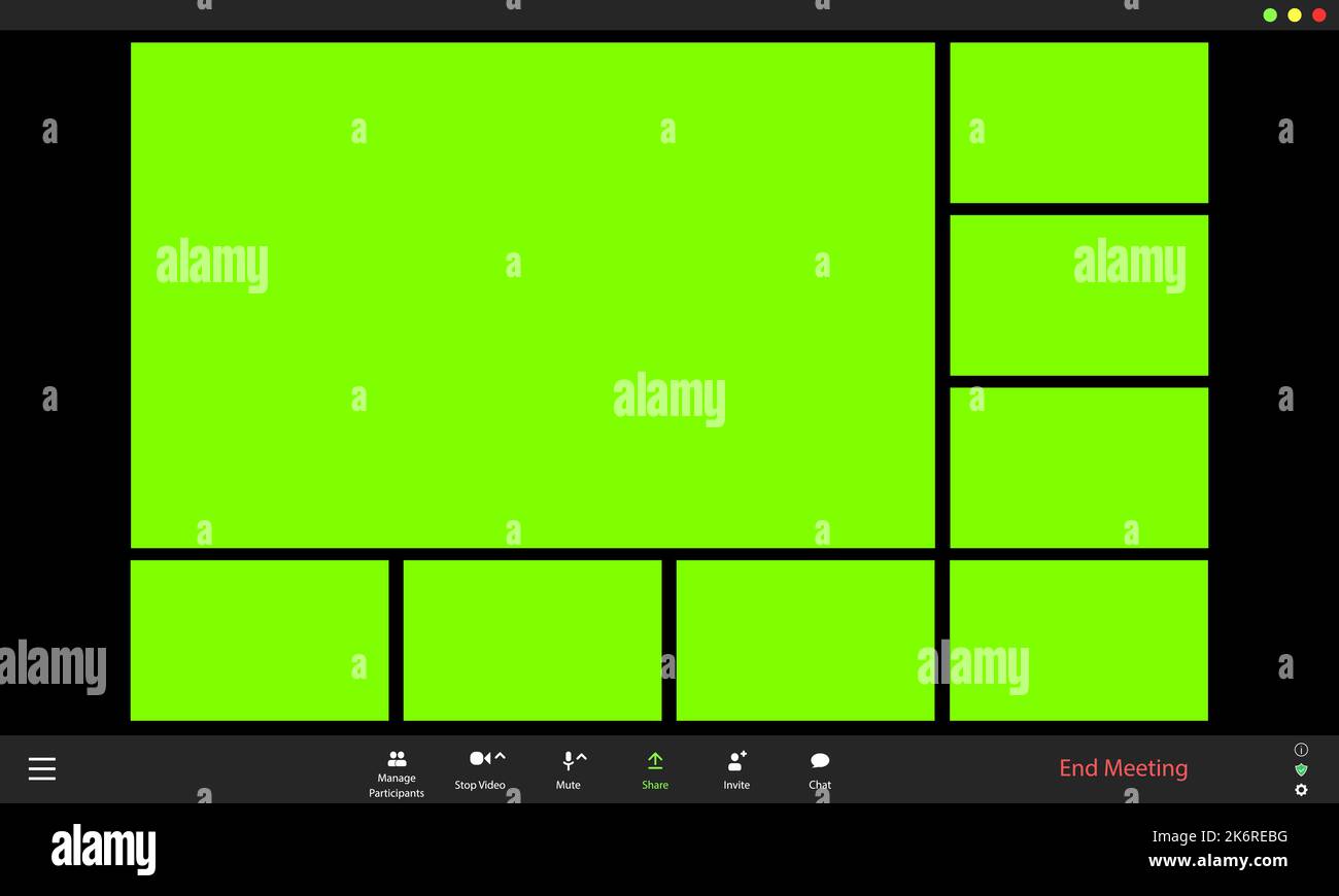 Video conference user interface. Video call window overlay Stock Vector ...