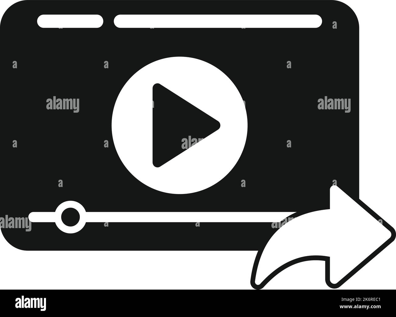 Video player icon simple vector. Chart graphic. Data document Stock ...