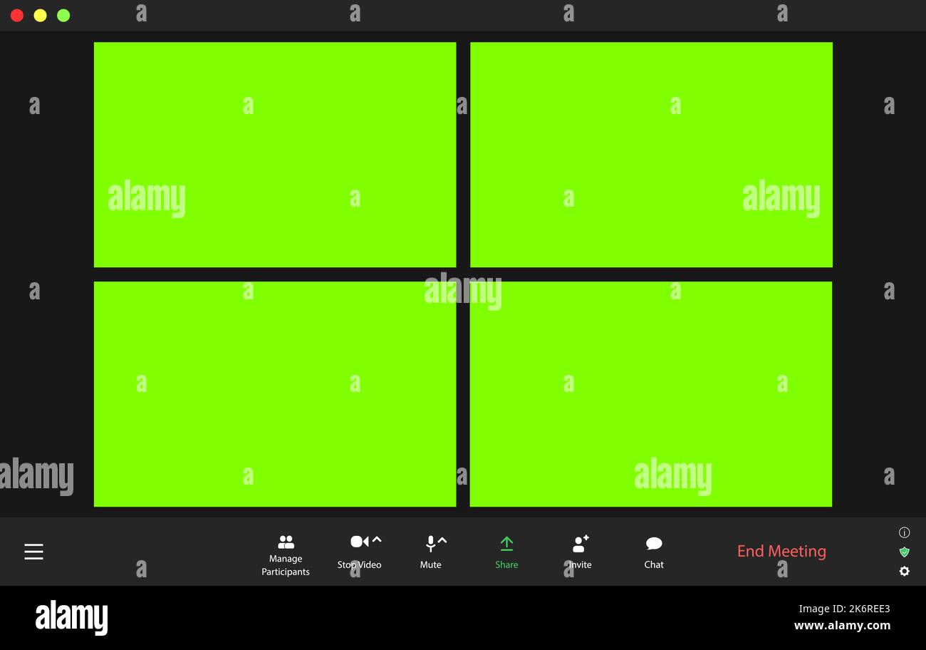 Video conference user interface. Video call window overlay Stock Vector Image & Art - Alamy