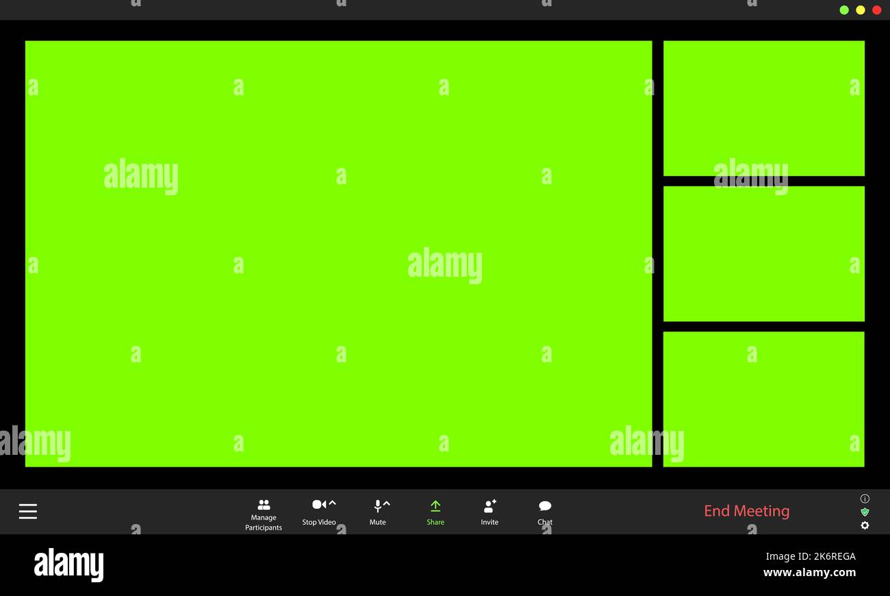 Video conference user interface. Video call window overlay Stock Vector ...