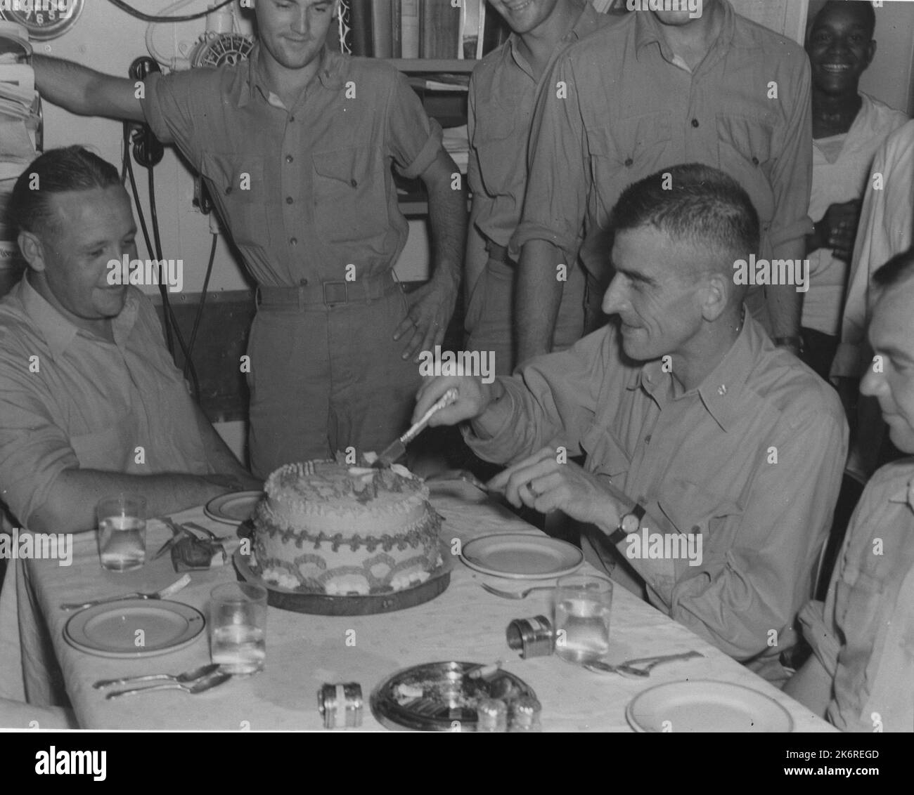 Photograph of Cake in Wardroom of USS Nautilus before Raid on Makin ...