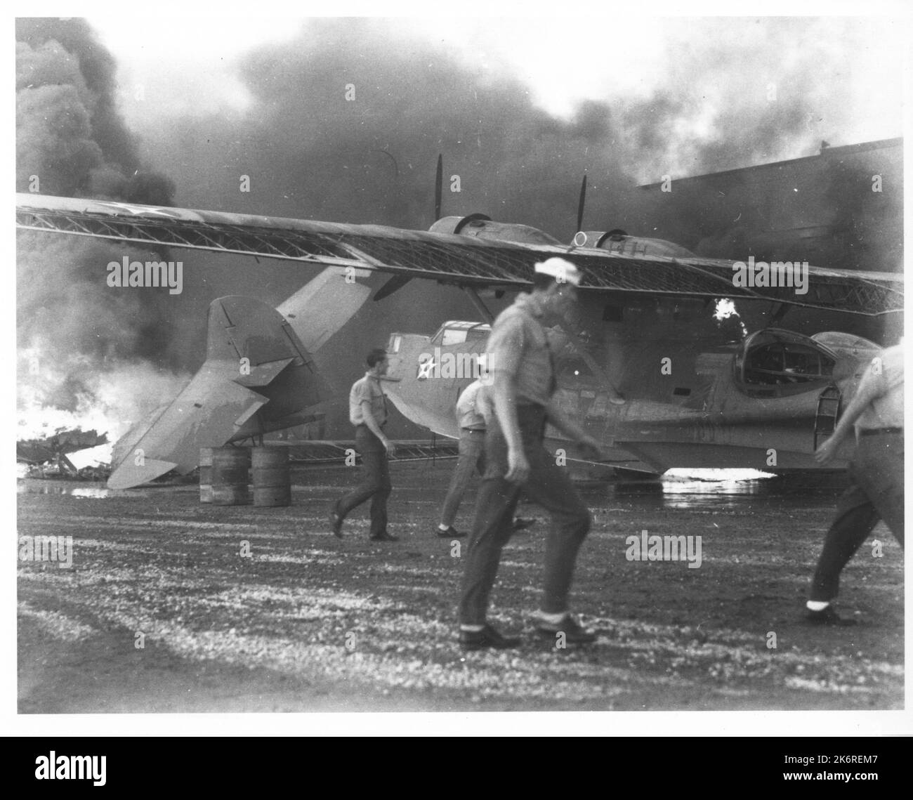 Photograph of U.S. Aircraft Destroyed as a Result of the Japanese ...