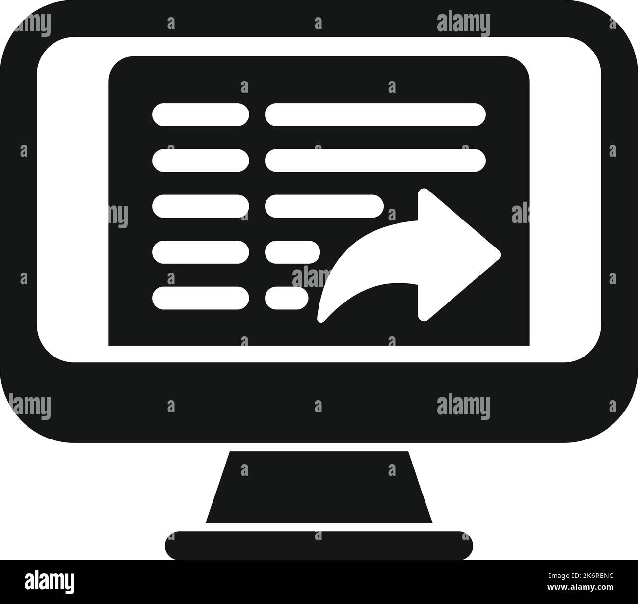 Online report icon simple vector. Graphic chart. List diagram Stock ...