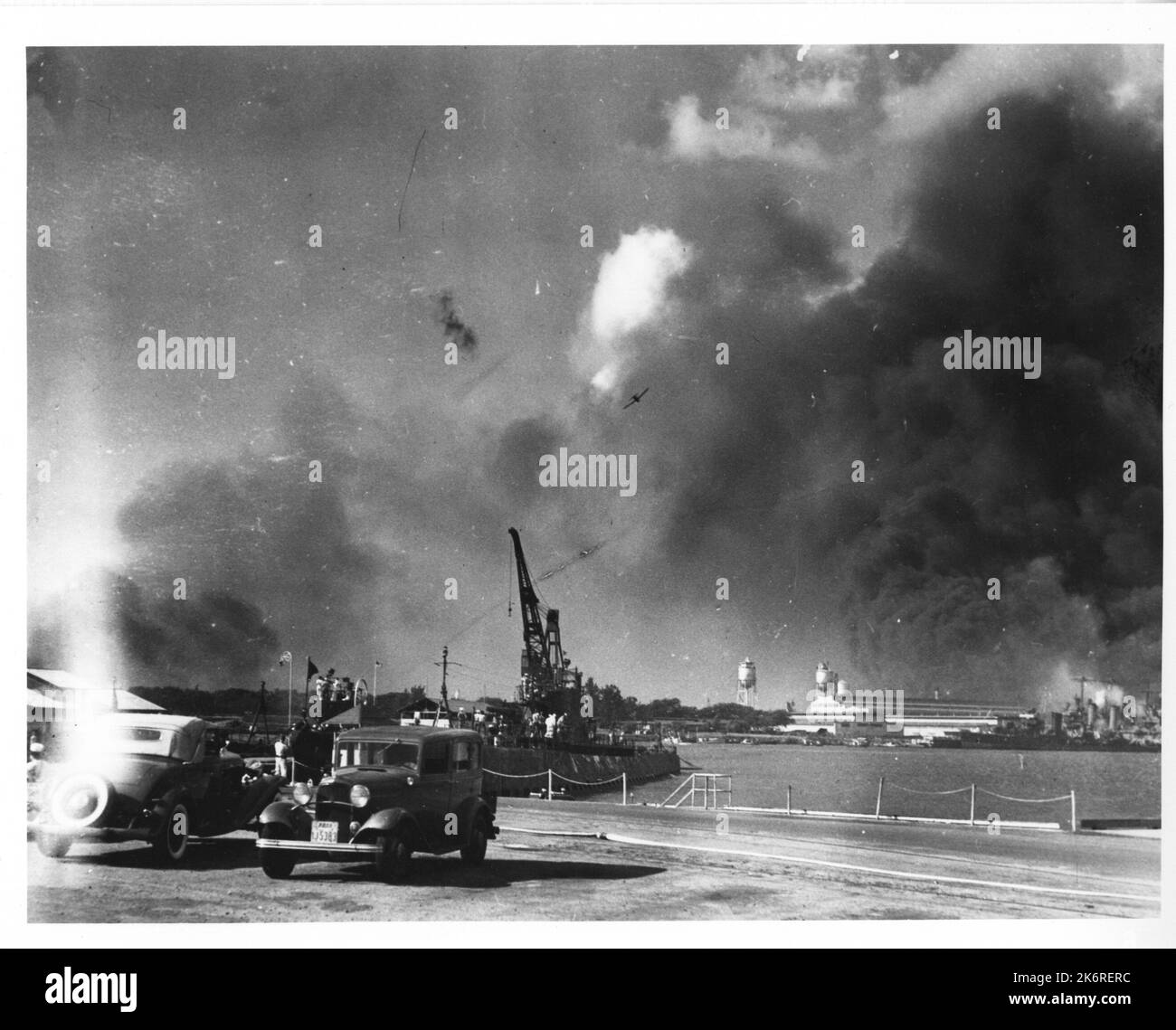 Photograph of Japanese Planes in Action Over Pearl HarborJapanese ...