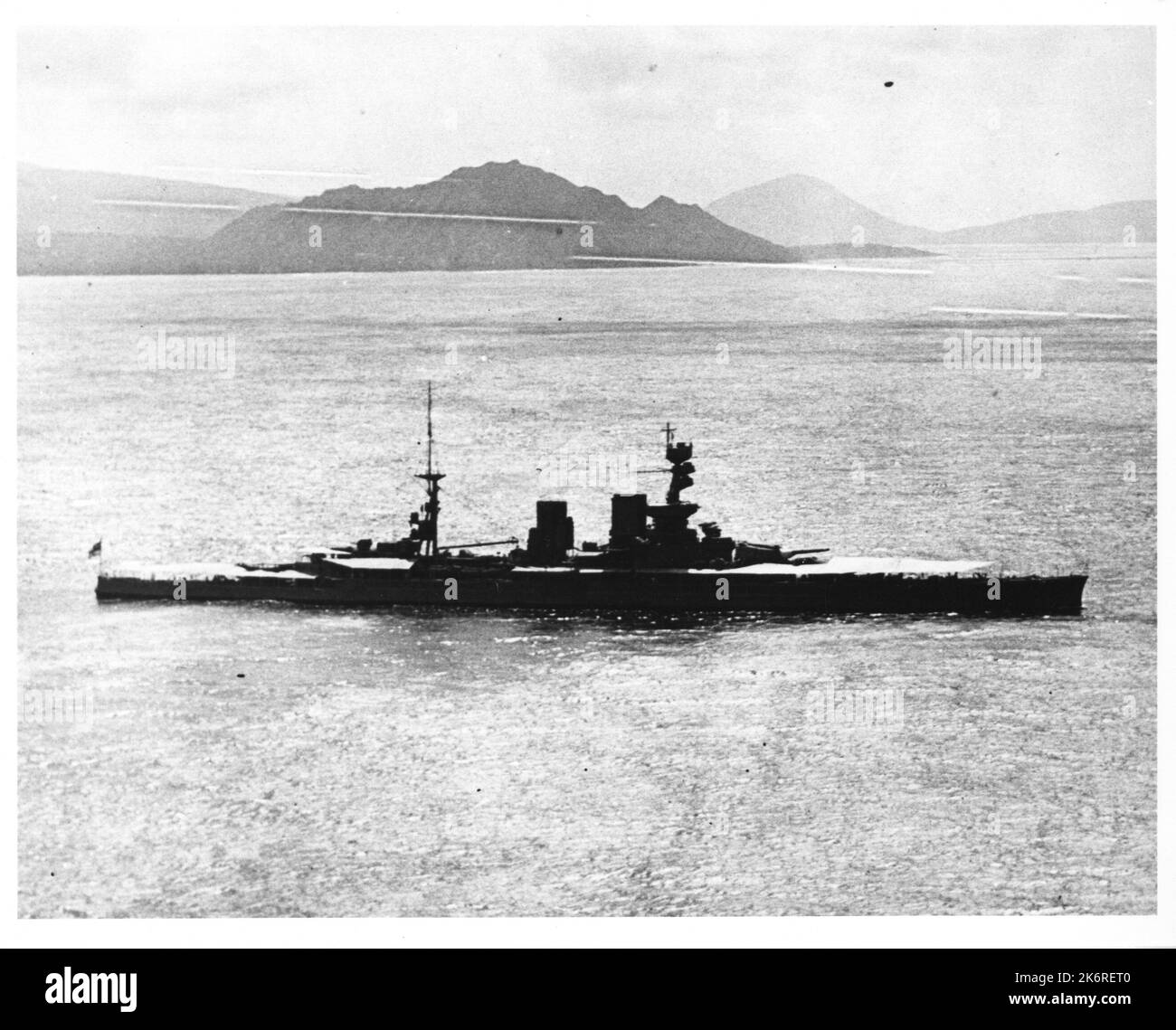 Aerial Photograph of HMS RepulseAerial of HMS Repulse. Diamond Head in ...