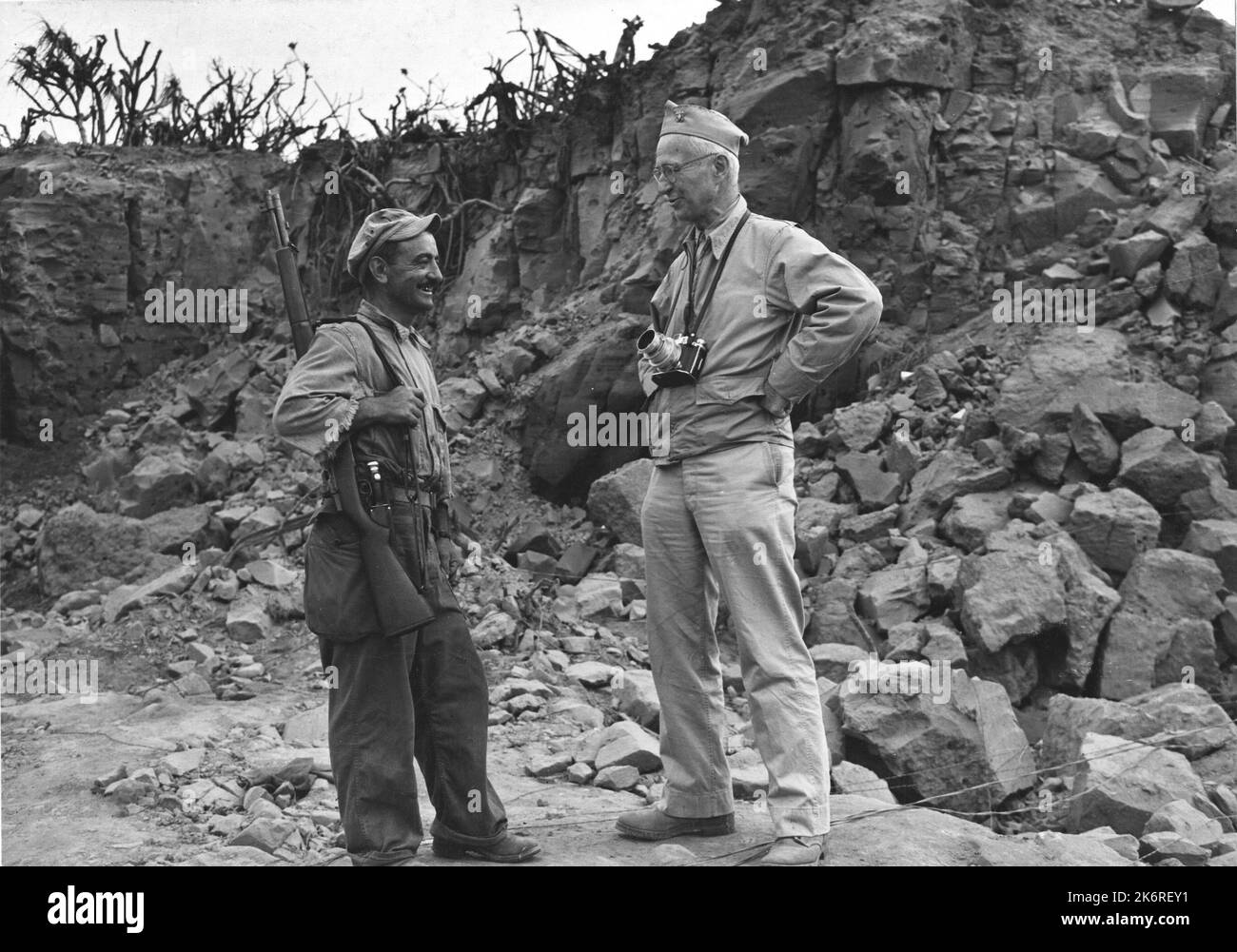 Navy Photographer Captain Ed. J. Steichen on Iwo JimaNavy photographer ...