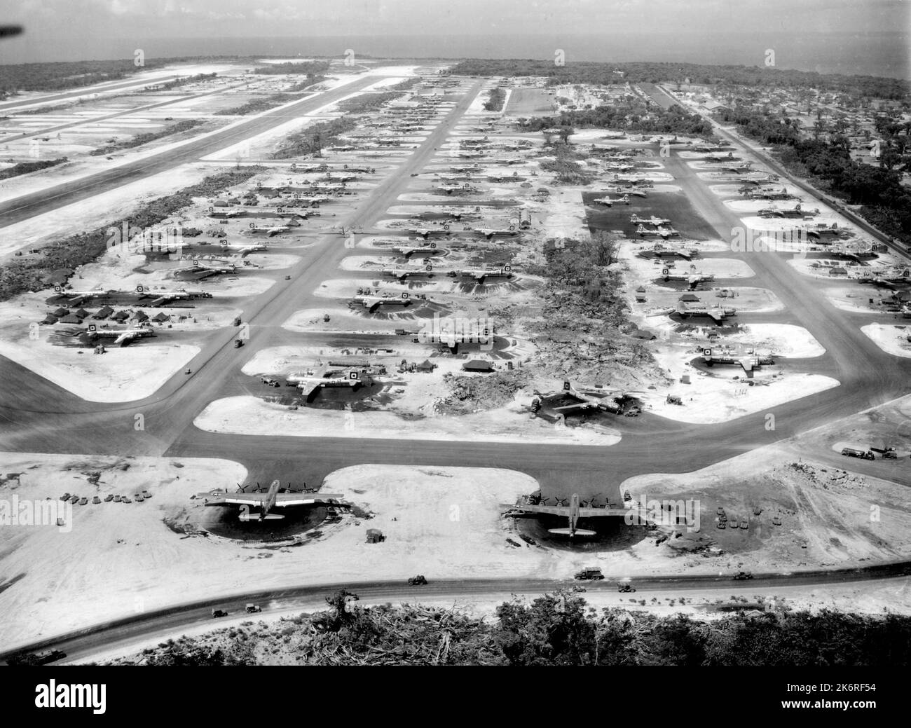 Aerial of North Army Field on Guam in the MarianasPhotographer: Lt. CE ...