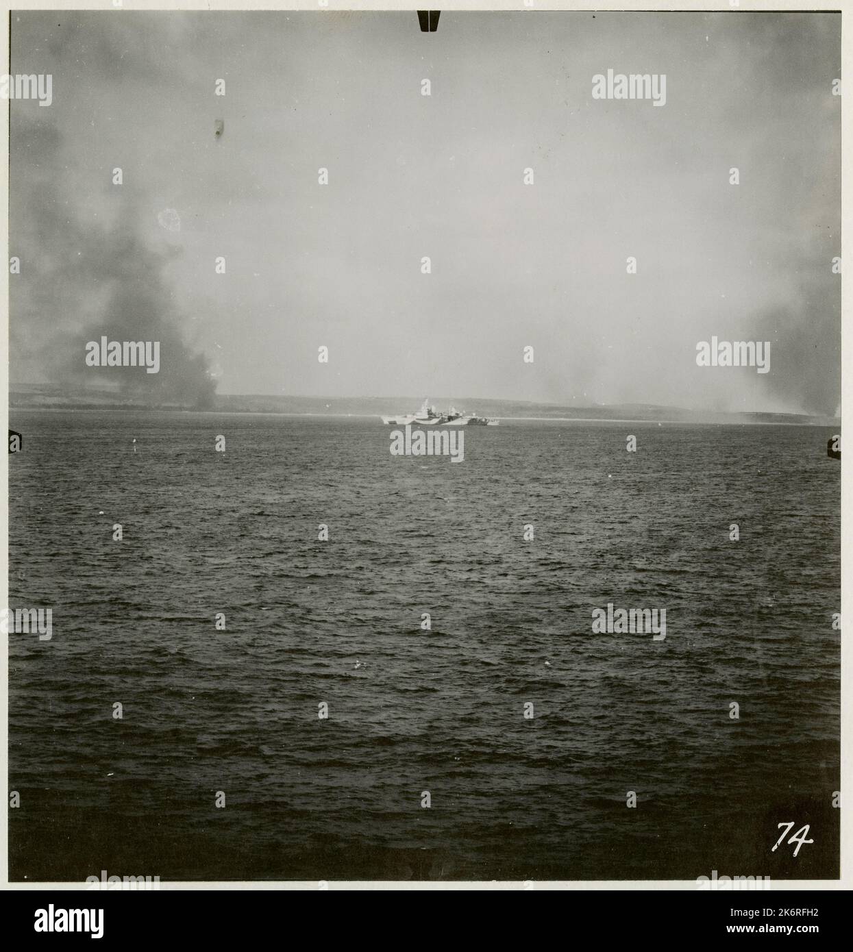 Photograph of the USS Indianapolis (CA-35) Under Attack"USS ...