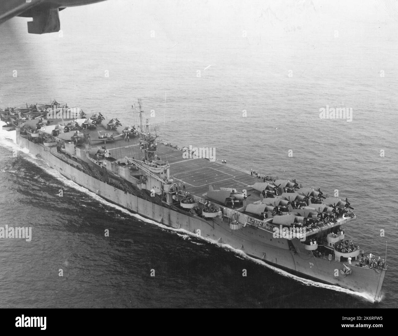 Photograph of the USS Cowpens (CVL-25)"Taken by NAS Weeksville. USS ...
