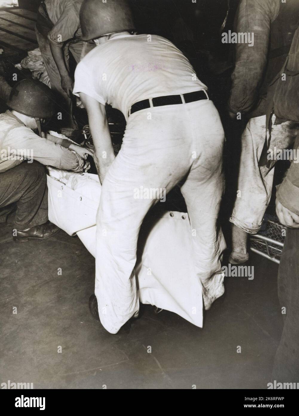 Photograph of Burial at Sea on USS Santee"Dead aboard USS Santee (CVE ...
