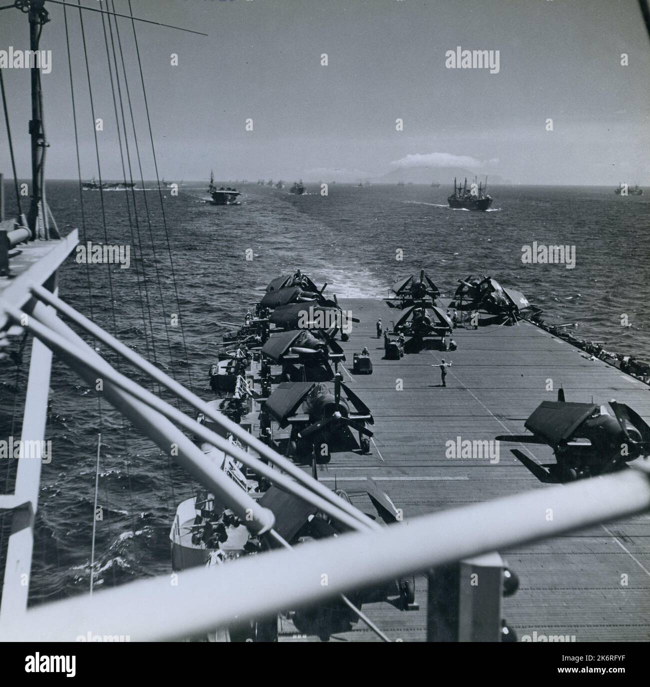 Photograph of Planes on Deck of the USS Tulagi"Planes on deck of USS ...