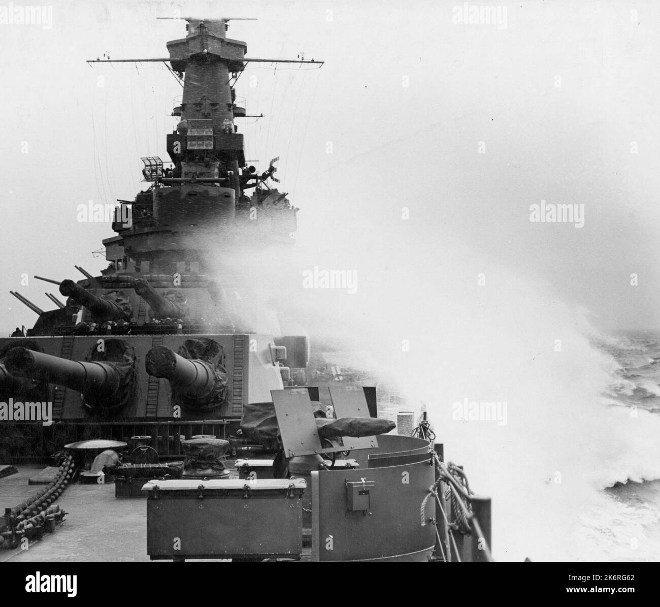 Photograph of the USS Alabama (BB-60)"The USS Alabama (BB-60) in a ...